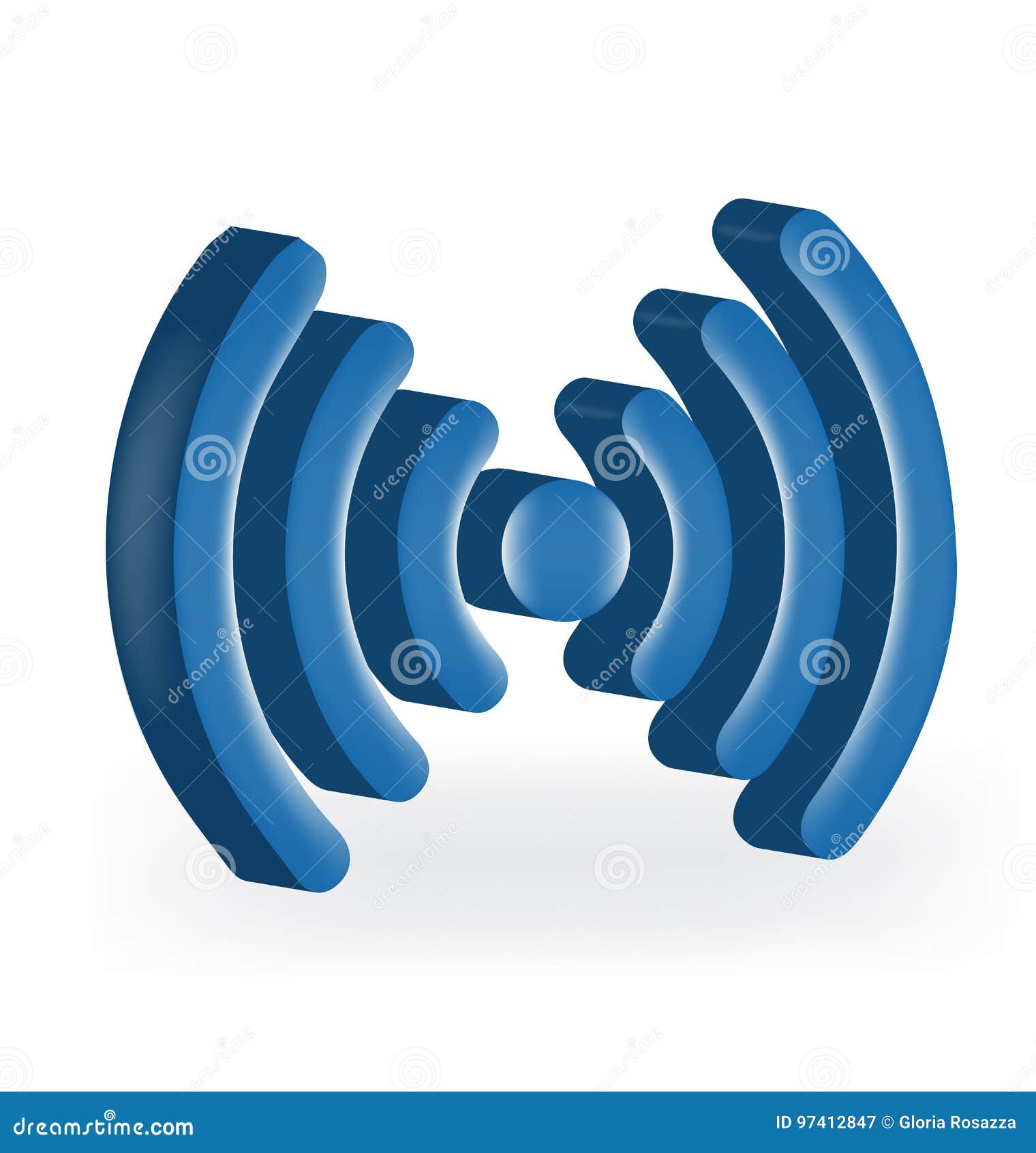 Internet Network Signal Blue Image Stock Vector - Illustration of ipad ...
