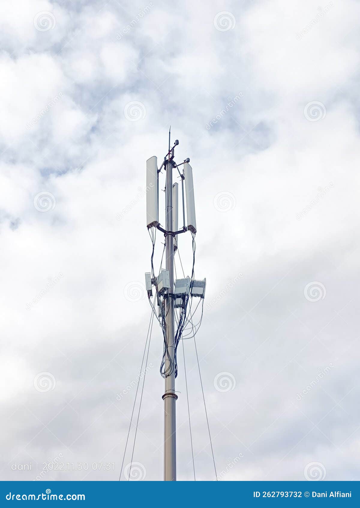 Internet Network Signal Booster Tower Stock Photo - Image of lighting ...