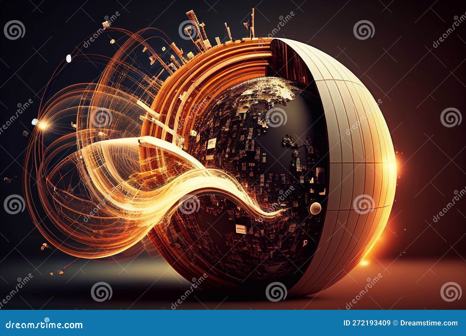 Internet and Network Technologies. AI Generated Stock Illustration ...