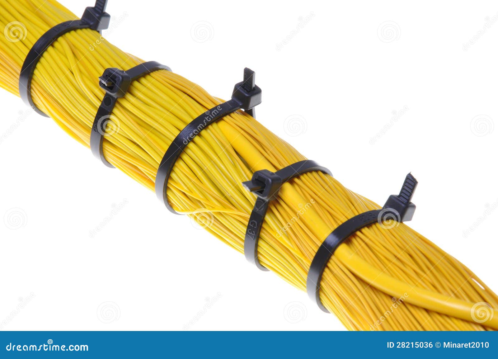 Internet Network, Yellow Cables Stock Photo - Image of industry, date ...