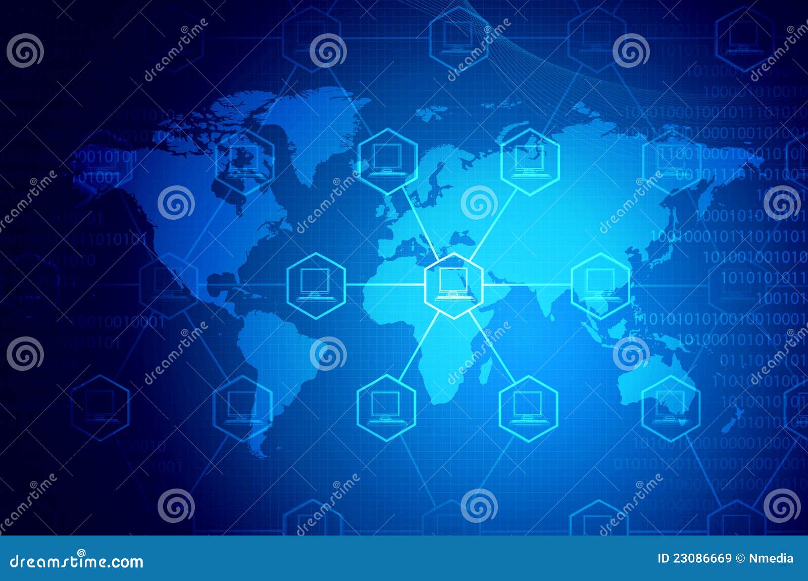 Internet and Networking Concept Stock Illustration - Illustration of ...