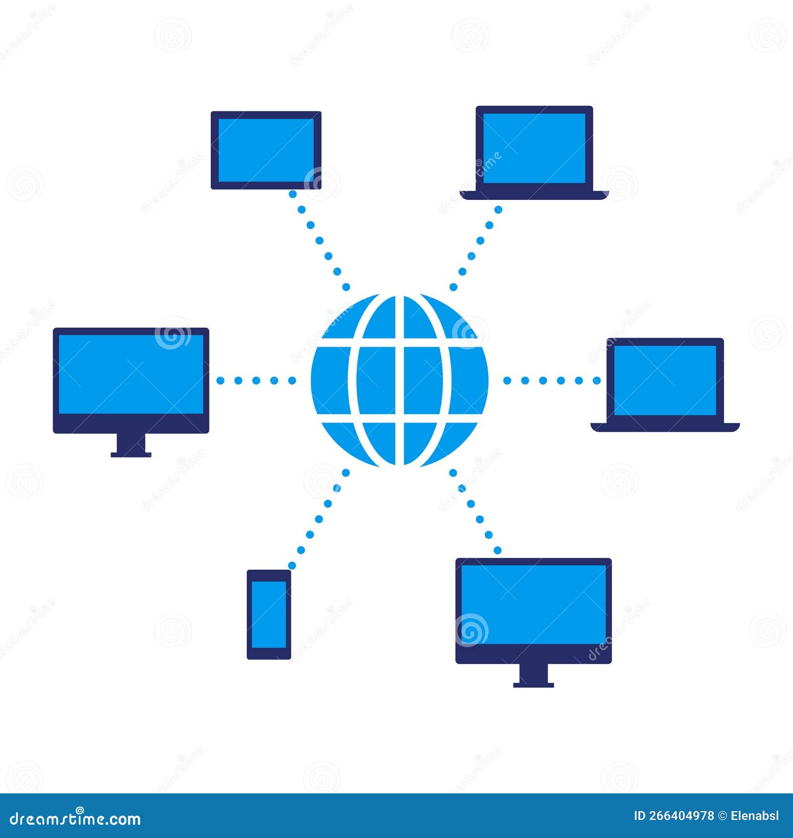 Internet, Networks and Connected Devices Icon Stock Vector ...