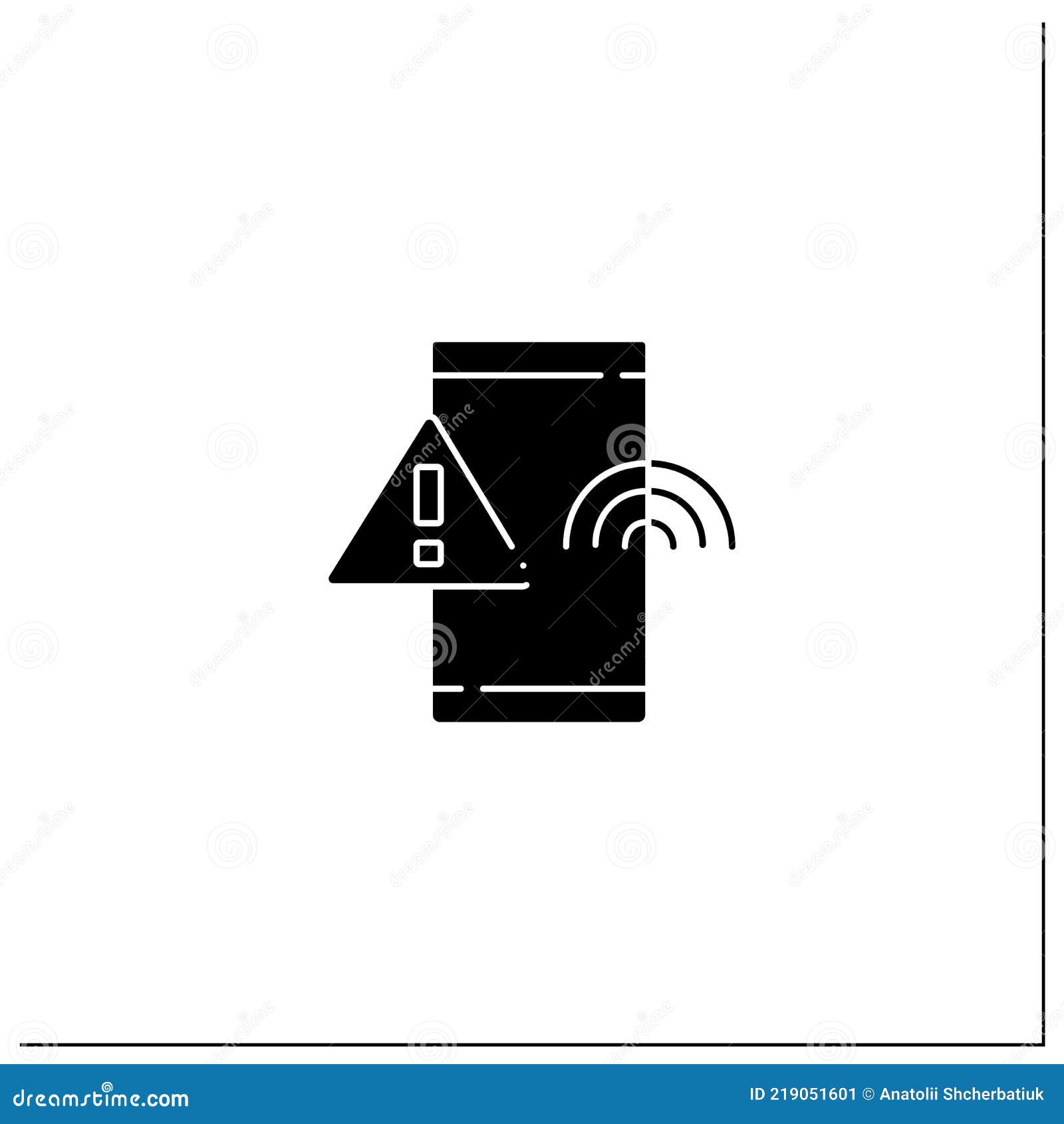 Internet Notification Glyph Icon Stock Vector - Illustration of icon ...