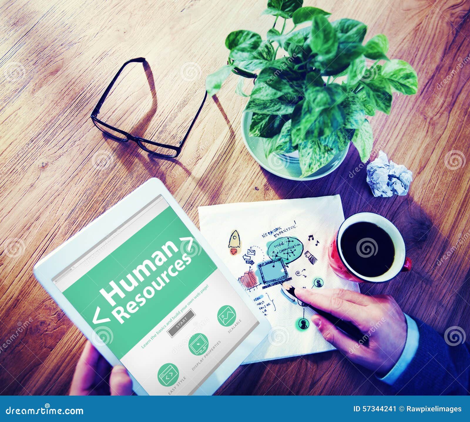 Internet Online Human Resources Office Working Concept Stock Image ...