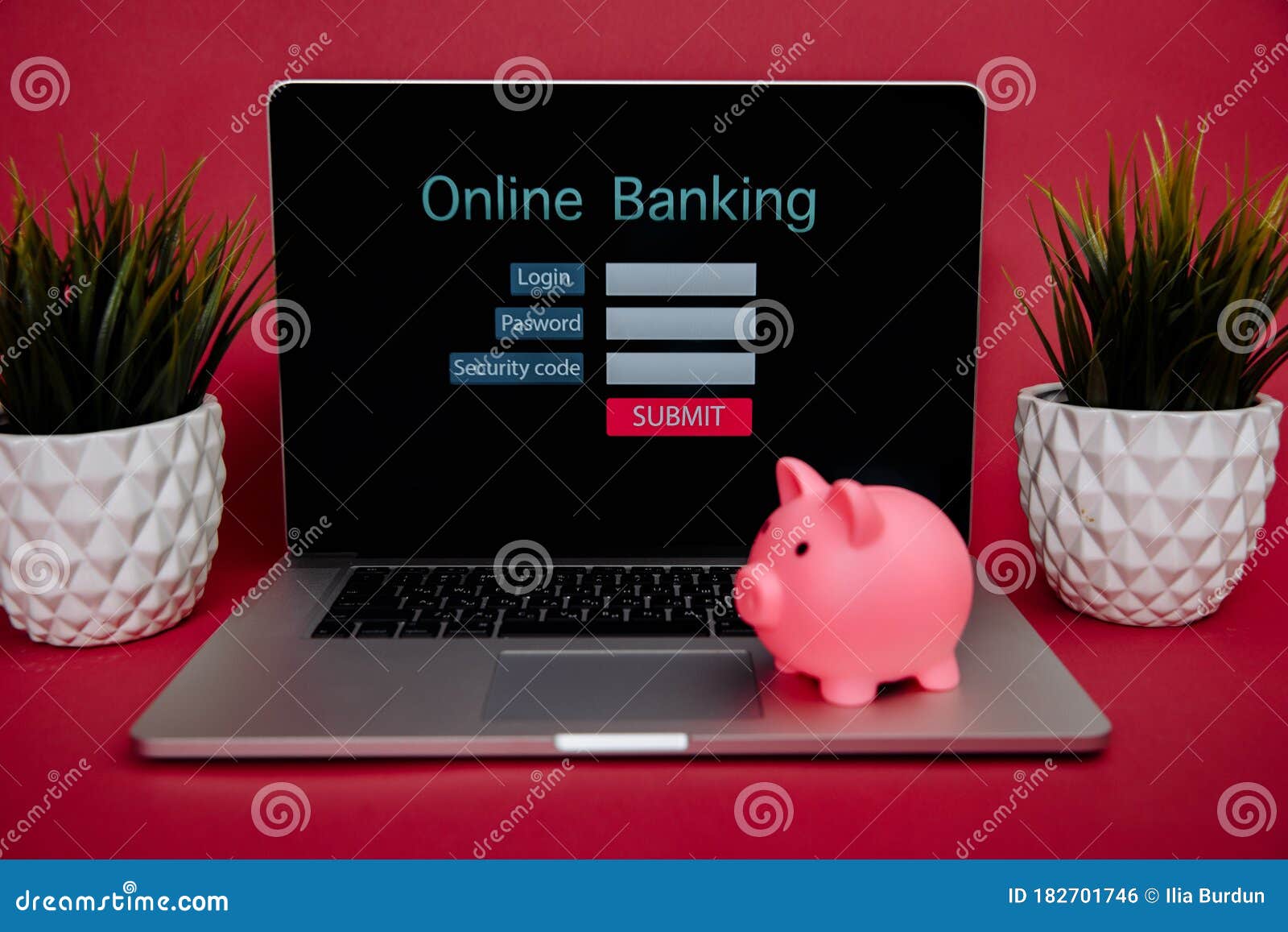 Internet Online Payment Banking on the Computer Concept. Stock Photo ...