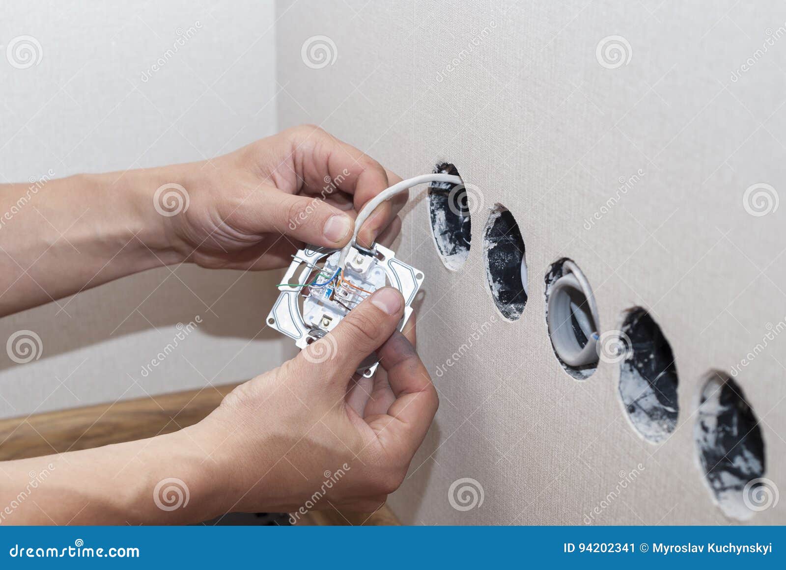 Internet outlet connection stock image. Image of connector - 94202341