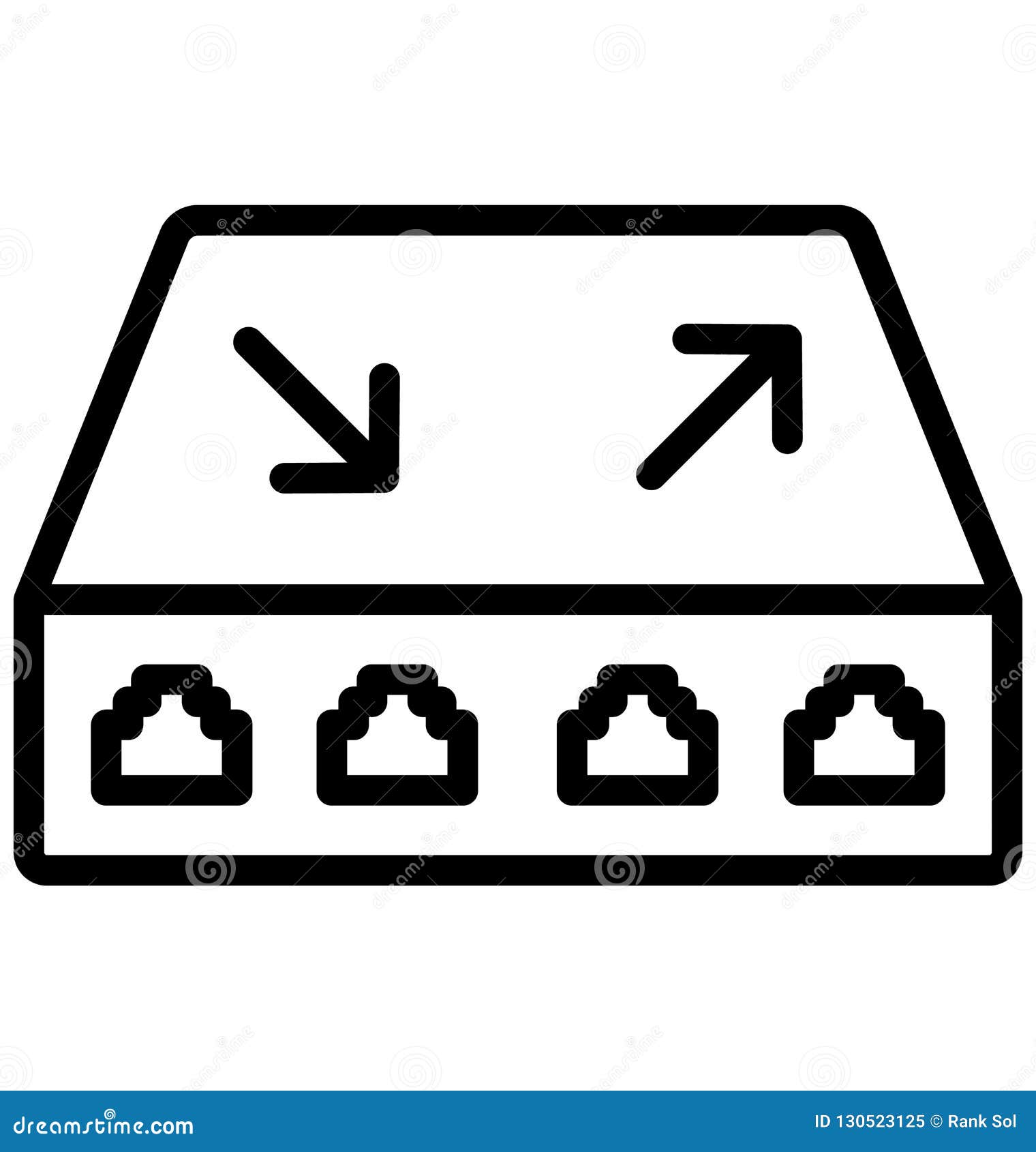 Internet Outlet, Internet Plug Isolated Vector Icon that Can Be Easily ...