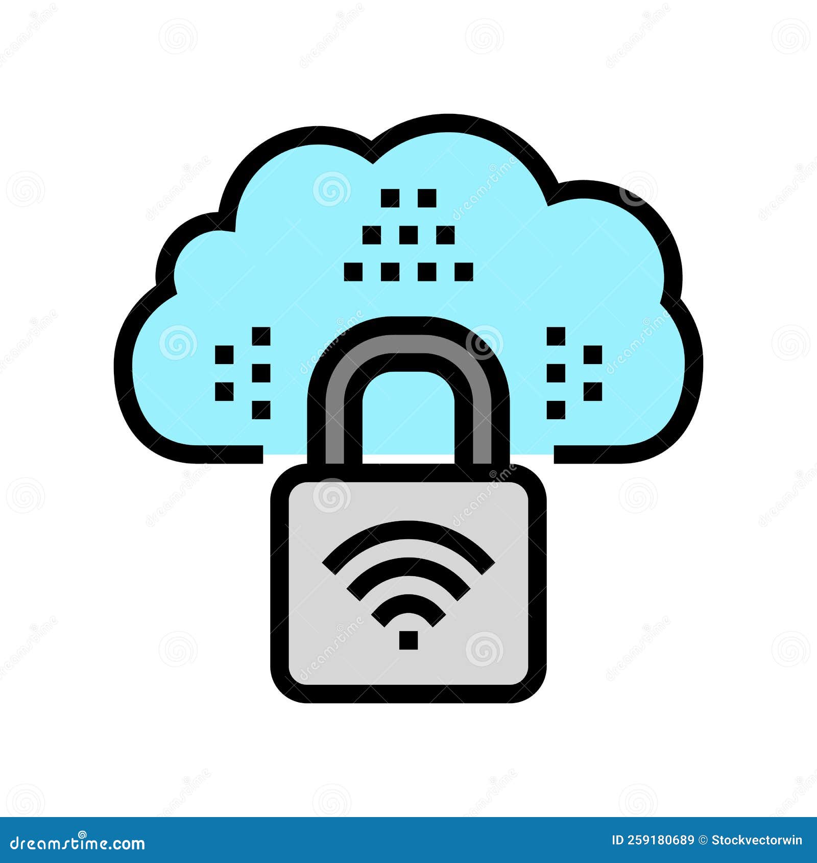 Internet Padlock Color Icon Vector Illustration Stock Vector ...