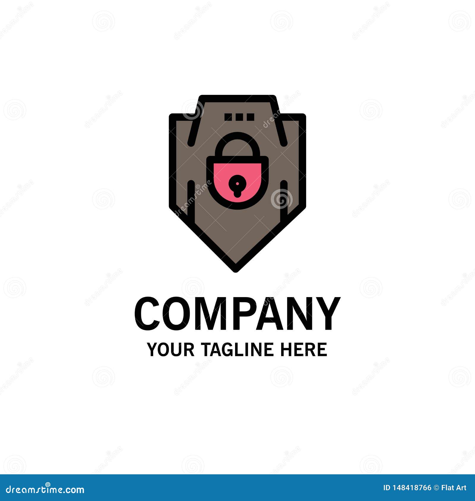 Internet, Password, Shield, Web Security, Business Logo Template. Flat ...