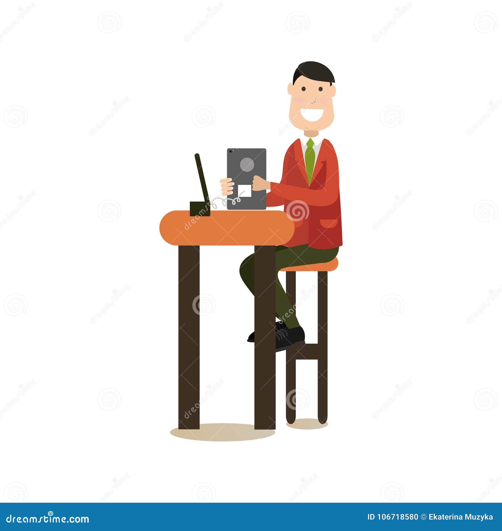 Internet People Flat Vector Illustration Stock Vector - Illustration of ...