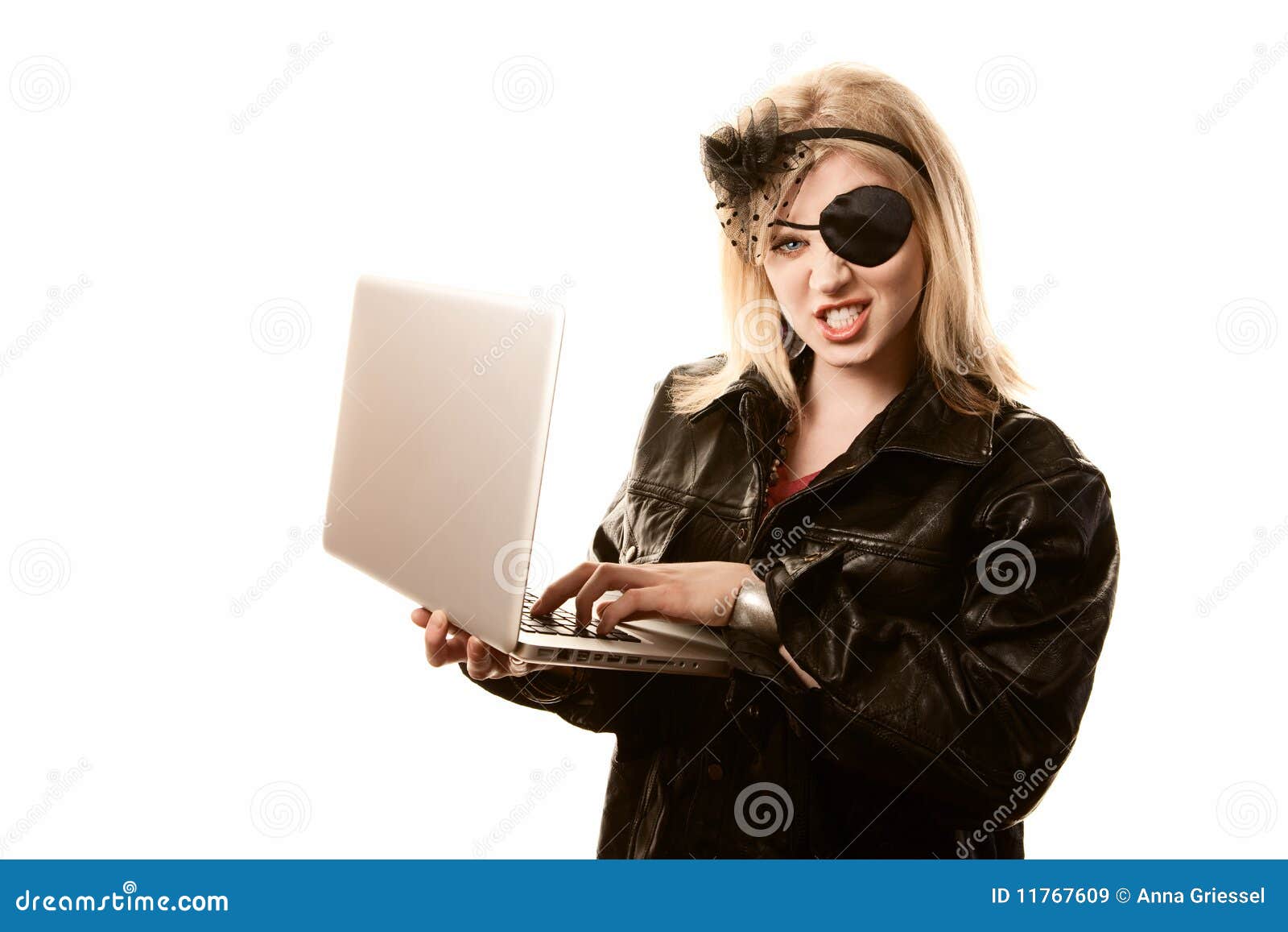 Internet Pirate stock image. Image of female, computer - 11767609