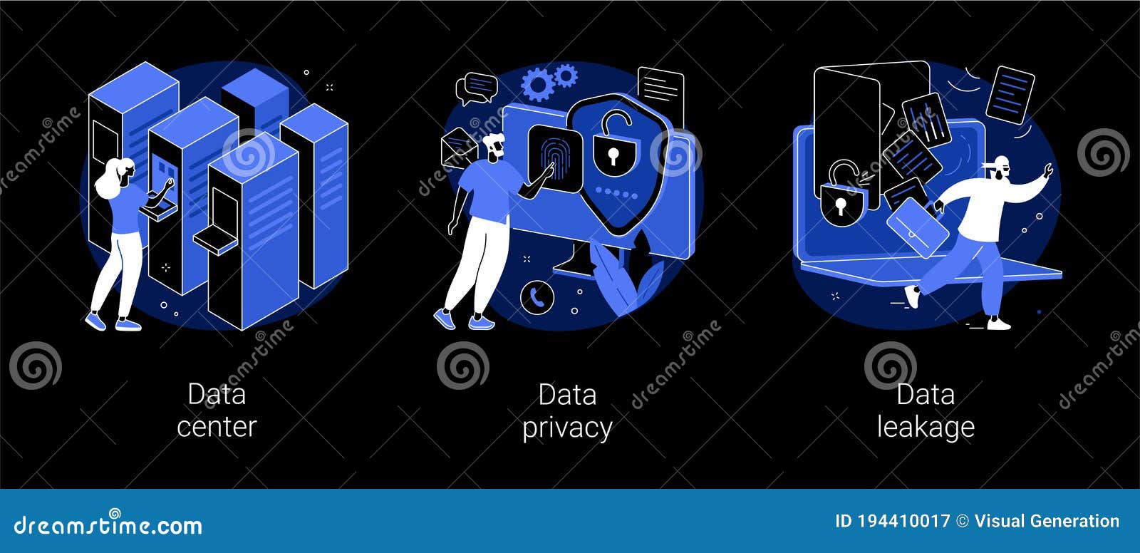 Internet Privacy Abstract Concept Vector Illustrations. Stock Vector ...
