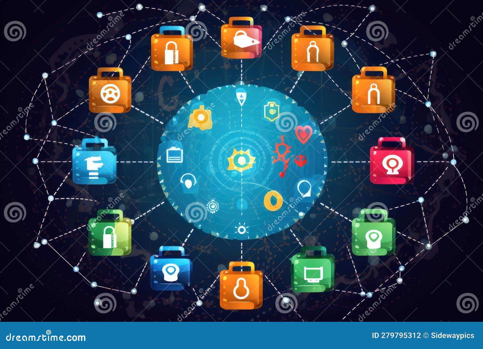 Internet Privacy - Generative AI Stock Illustration - Illustration of ...