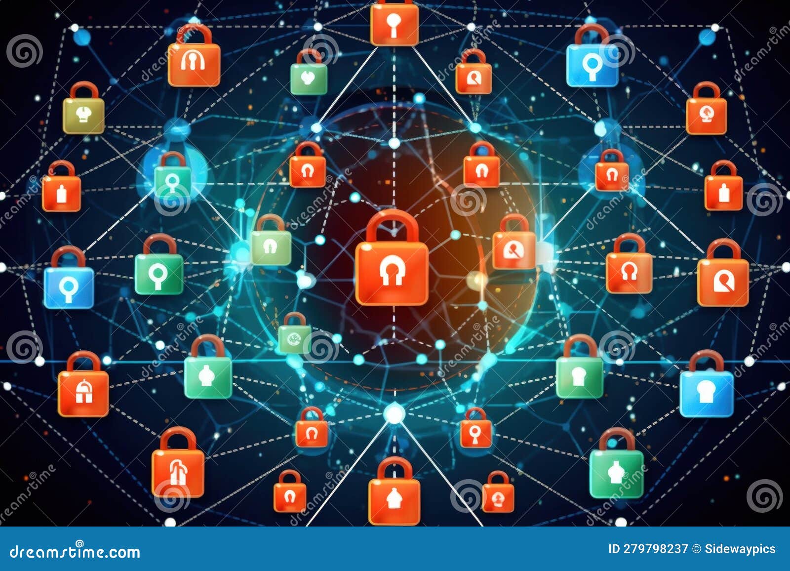 Internet Privacy - Generative AI Stock Illustration - Illustration of ...