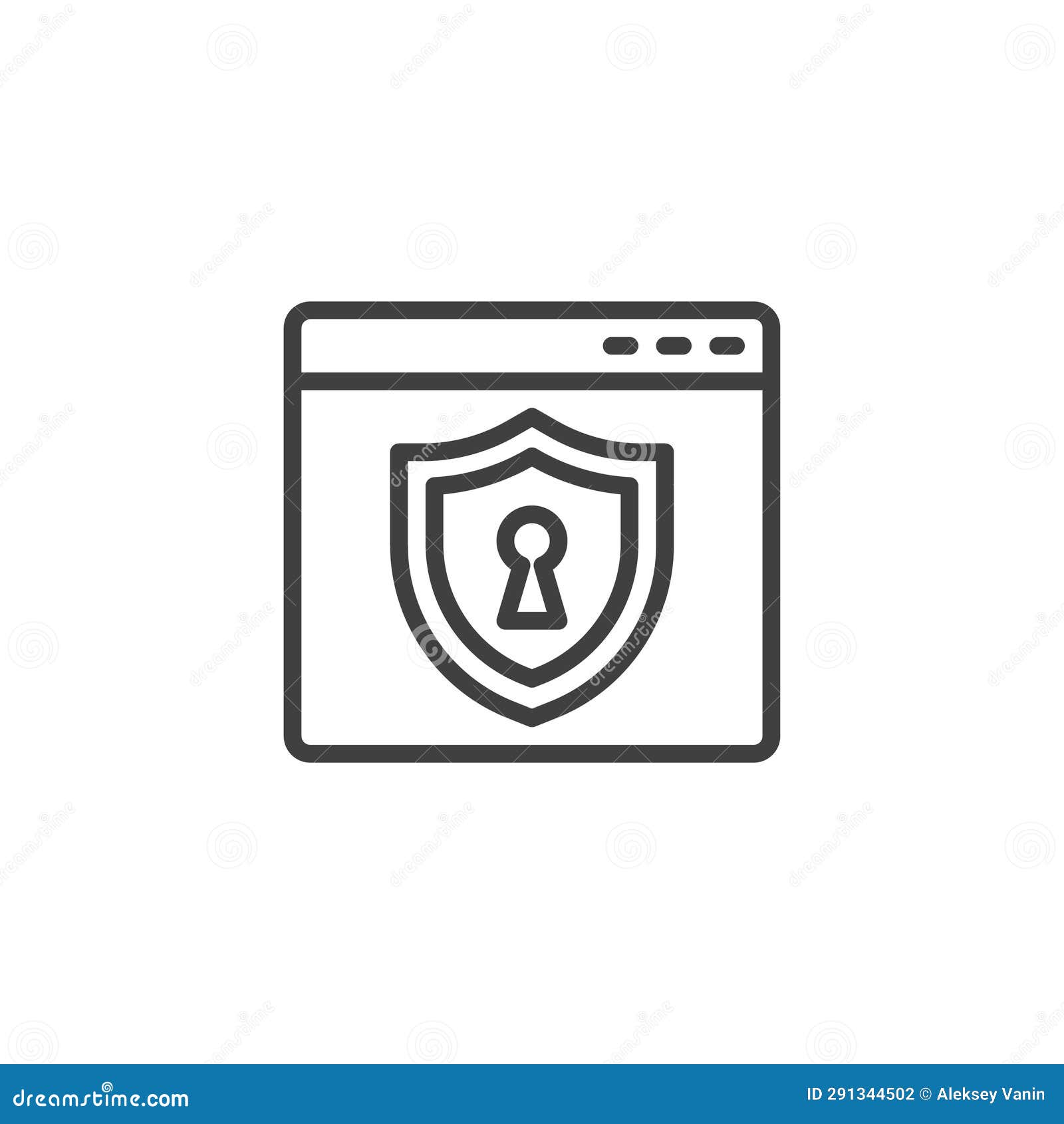 Internet Privacy line icon stock vector. Illustration of pictogram ...