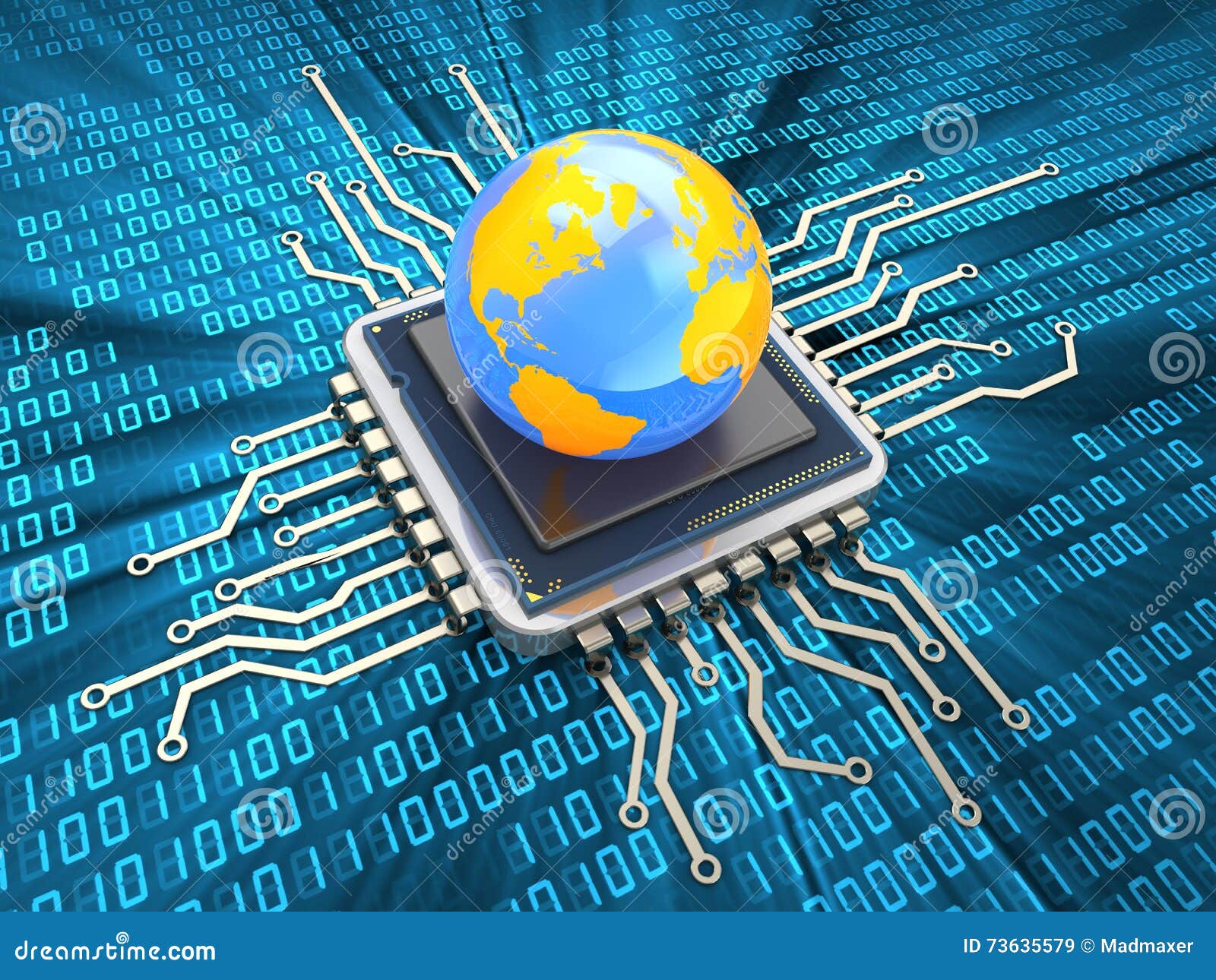 Internet processor stock illustration. Illustration of electricity ...