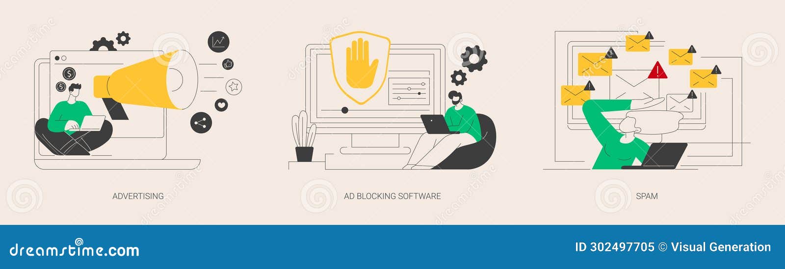 Internet Promotion Campaign Abstract Concept Vector Illustrations ...