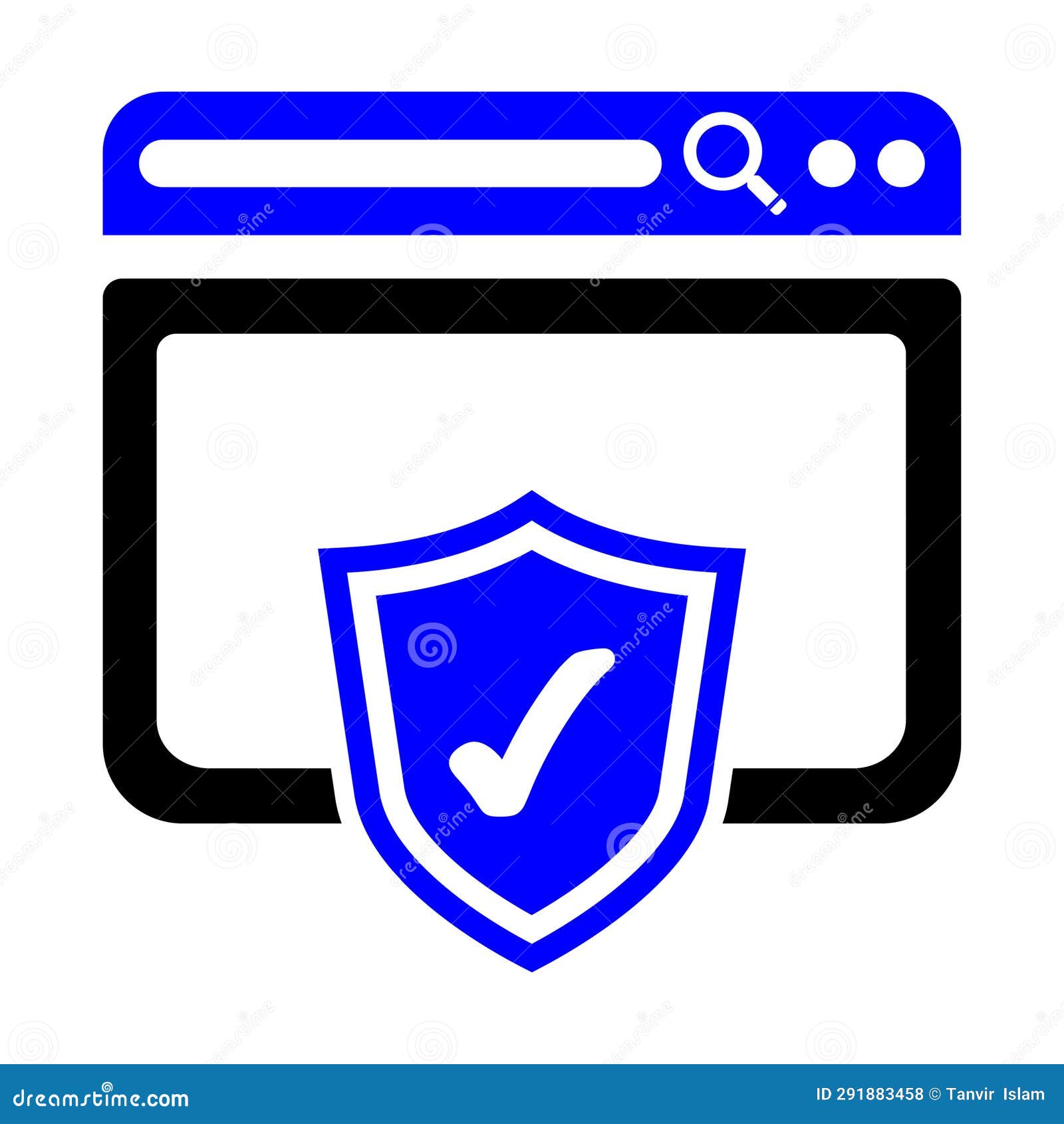 Internet Protection Icon stock illustration. Illustration of sign ...