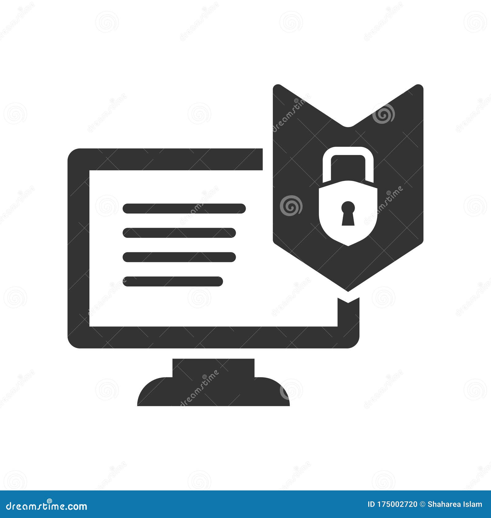 Internet protection icon stock vector. Illustration of protection ...