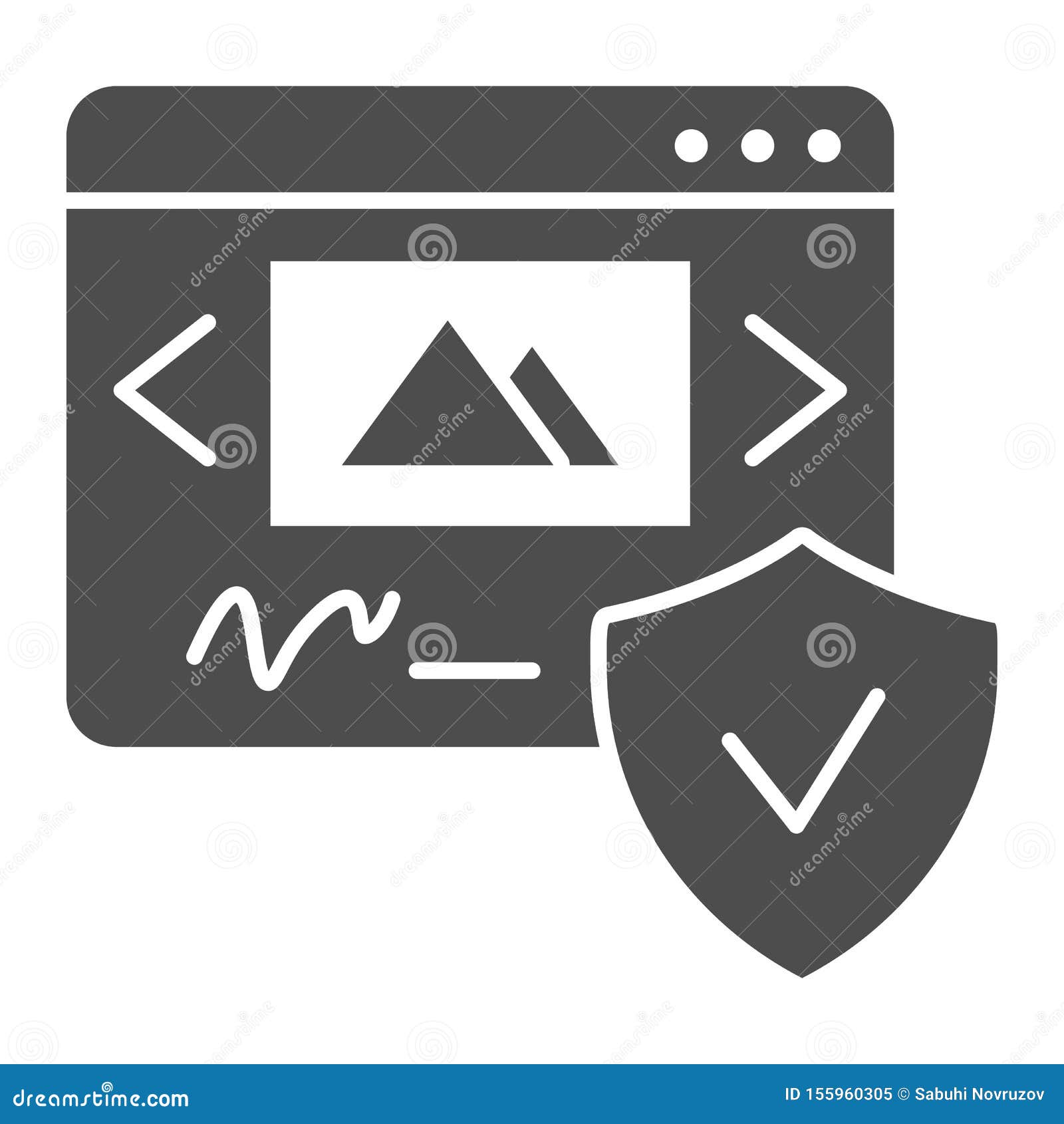 Internet Protection Solid Icon. Website Secure Vector Illustration ...