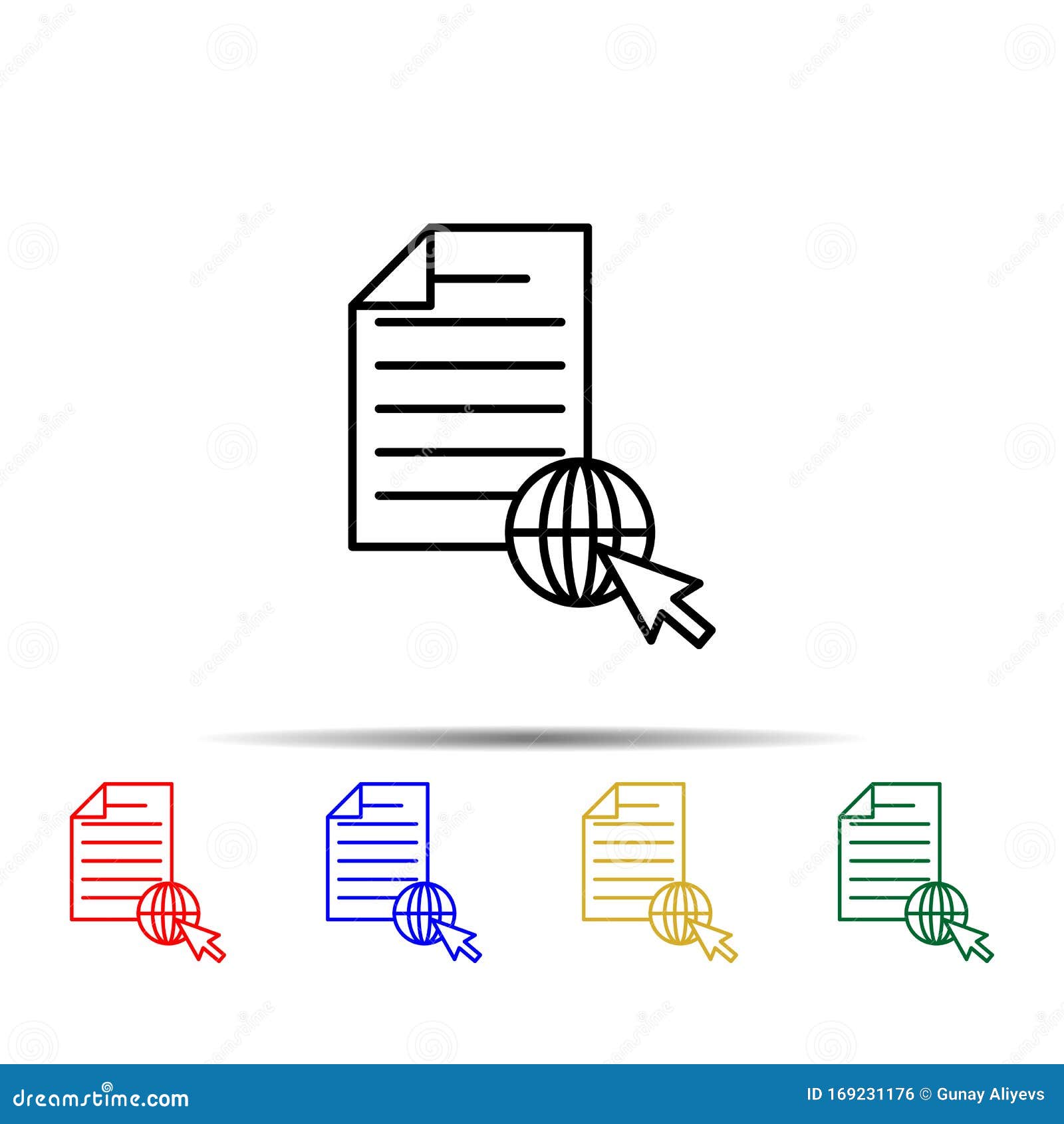 Internet Publishing Multi Color Style Icon. Simple Thin Line, Outline ...