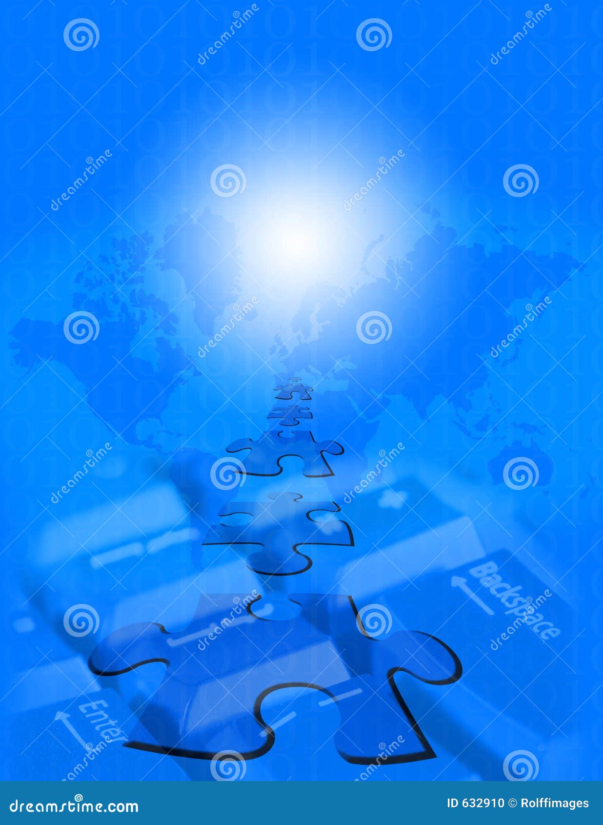 The Internet Puzzle stock illustration. Illustration of processing - 632910