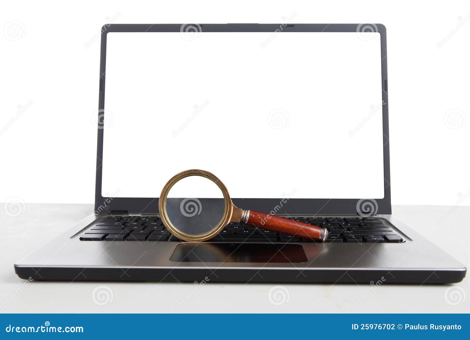 Internet Research Magnifying Glass Stock Photo - Image of digital ...