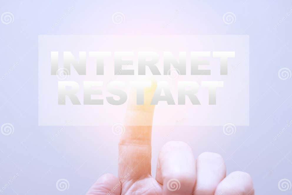 INTERNET RESTART by the User Using a Hologram. Internet Concept of the ...