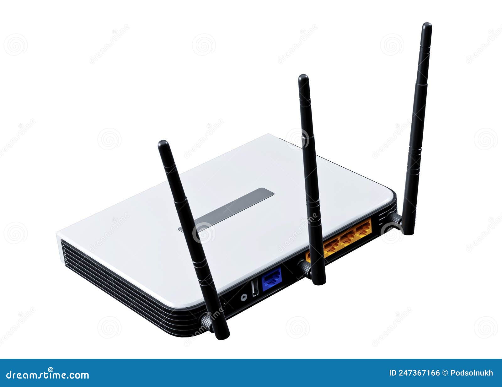 Internet router 3d model stock illustration. Illustration of background ...