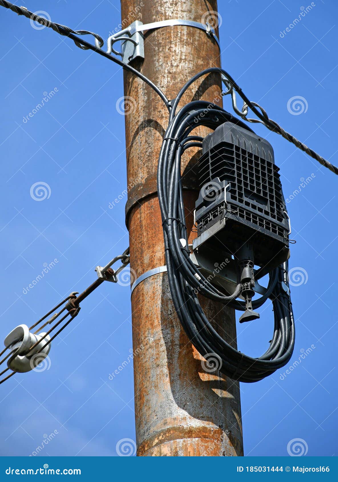 Internet Router on an Outdoor Pole Stock Photo - Image of ...