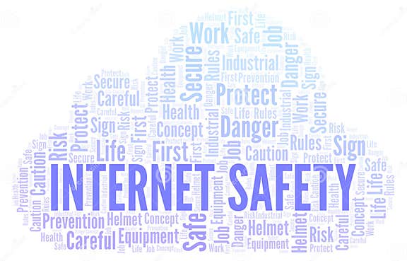 Internet Safety Word Cloud. Stock Illustration - Illustration of font ...