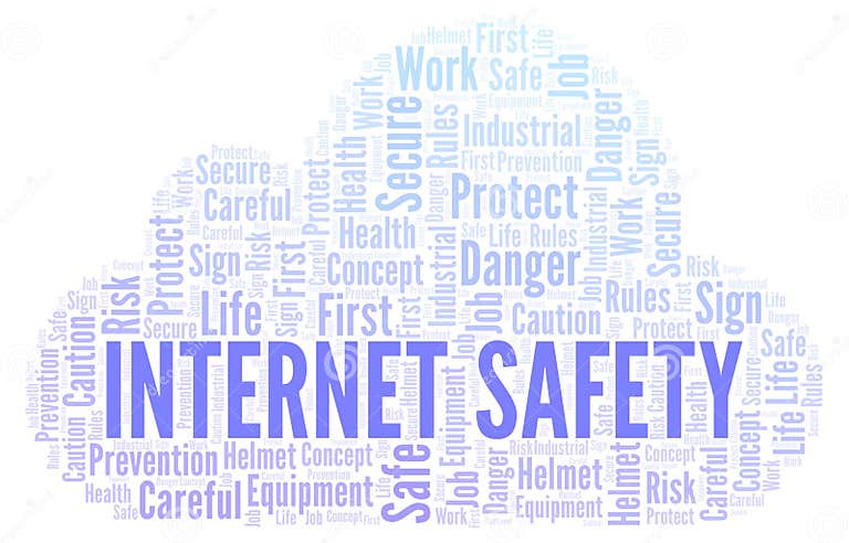 Internet Safety Word Cloud. Stock Illustration - Illustration of font ...