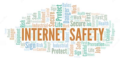 Internet Safety Word Cloud. Stock Illustration - Illustration of card ...