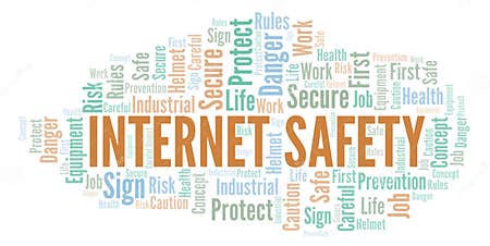Internet Safety Word Cloud. Stock Illustration - Illustration of card ...