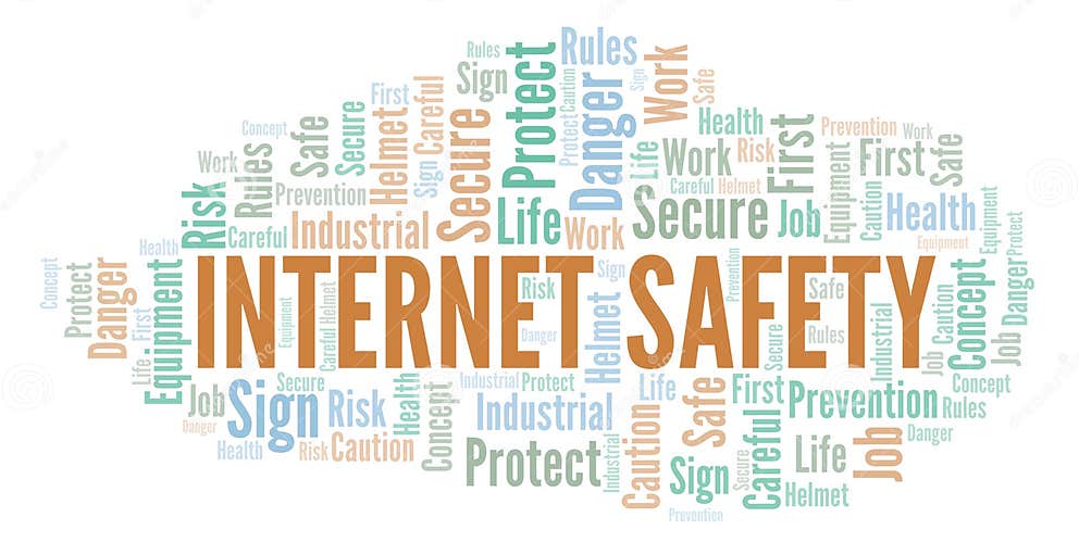Internet Safety Word Cloud. Stock Illustration - Illustration of card ...