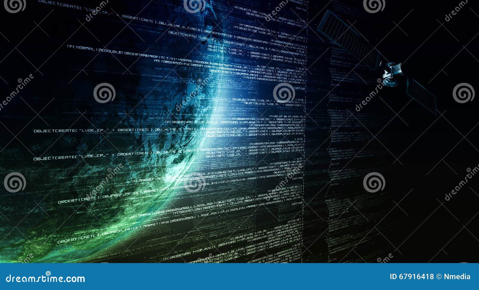 Internet Satellite Connection Stock Illustration - Illustration of ...