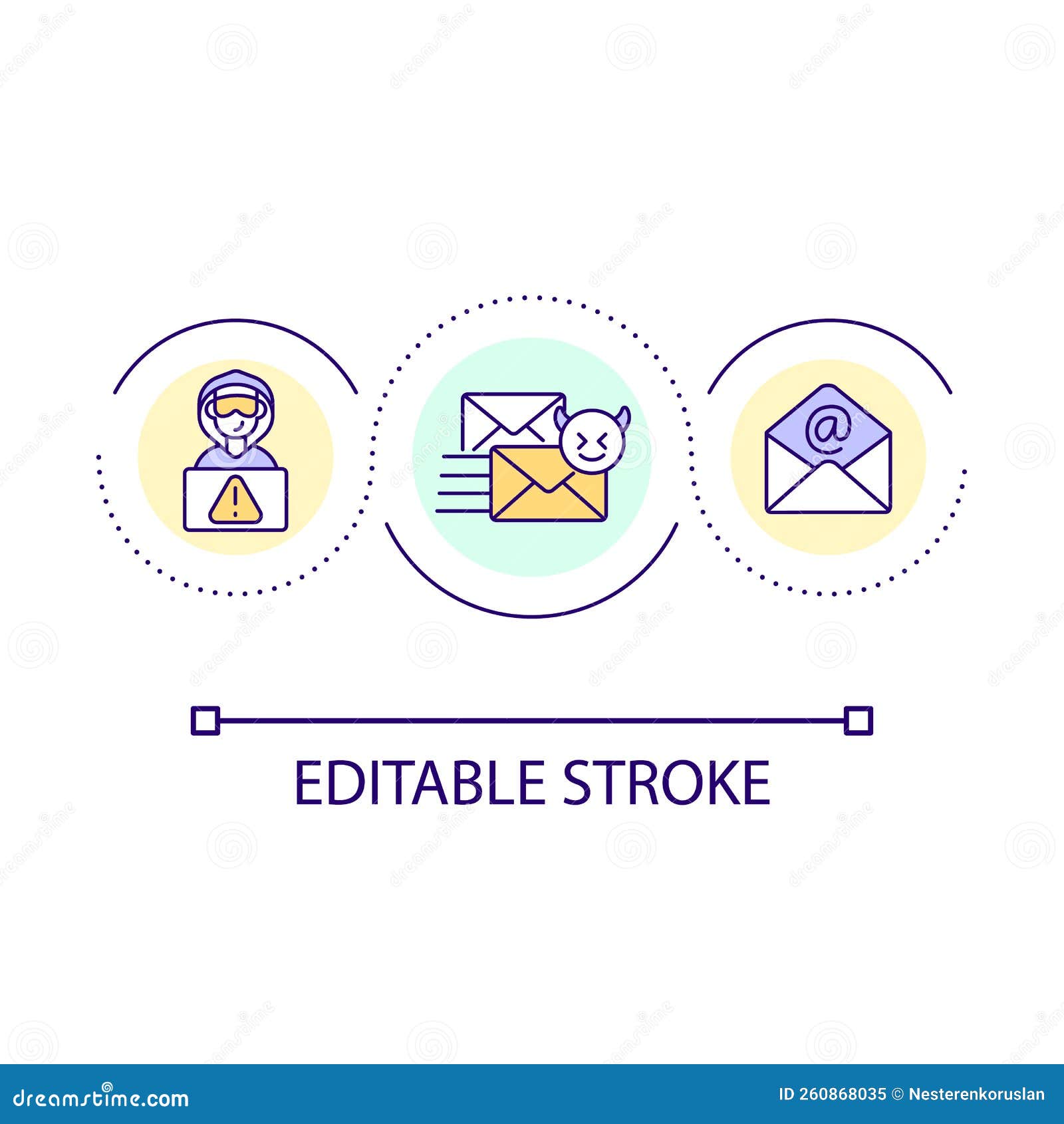 Internet Scam Loop Concept Icon Stock Vector - Illustration of ...