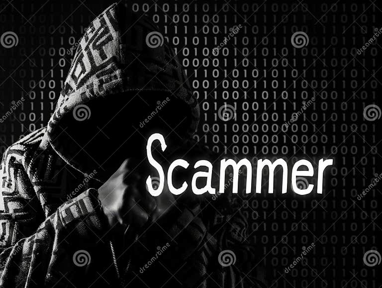 Internet Scammer or Thief. Hacker Attack, Virus Infected Software Stock ...