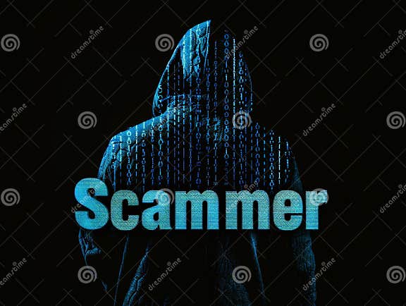 Internet Scammer or Thief. Hacker Attack, Virus Infected Software Stock ...