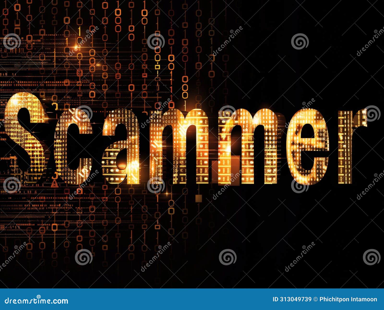 Internet Scammer or Thief. Hacker Attack, Virus Infected Software Stock ...