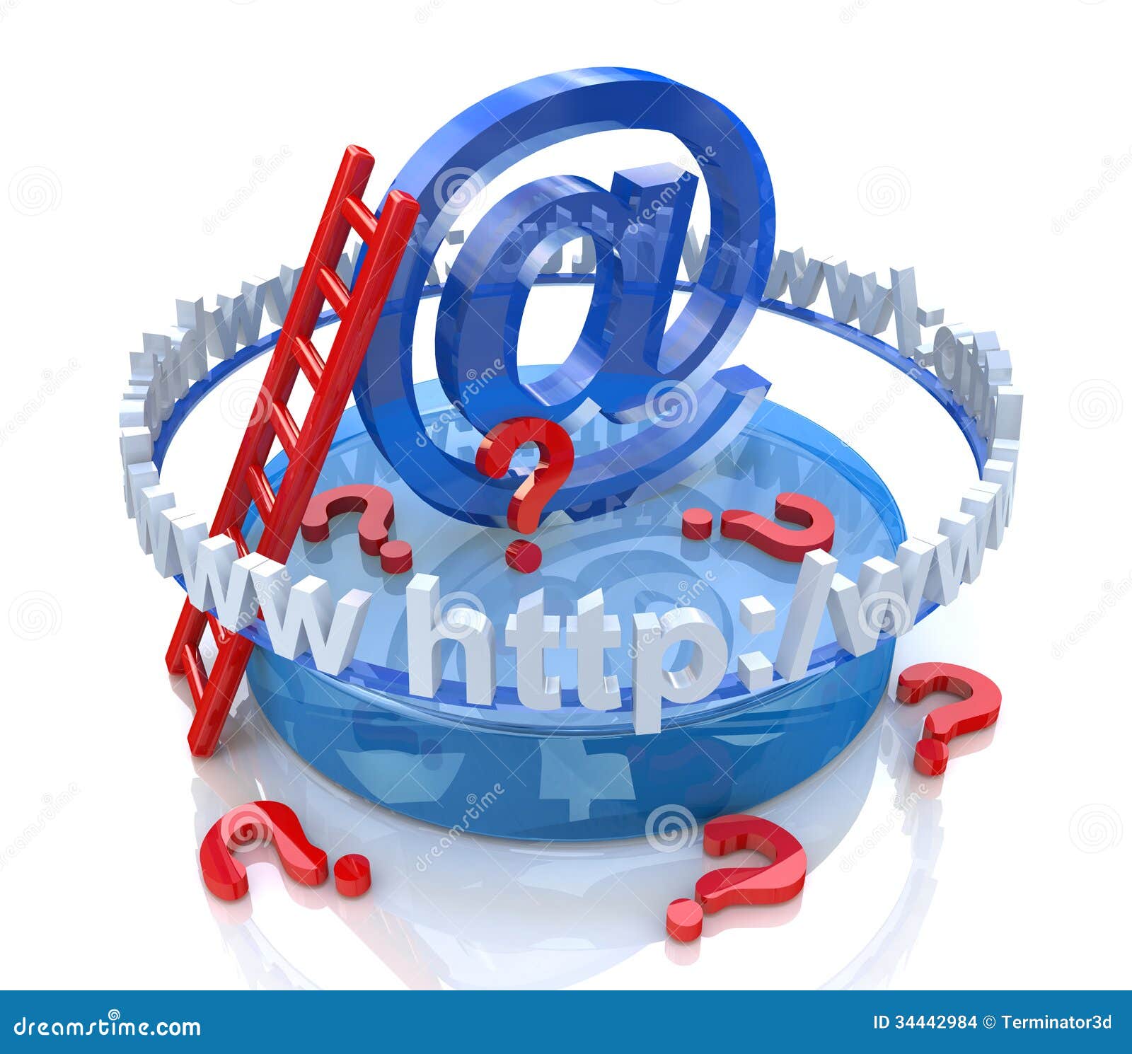 Internet Scene and Questions Stock Illustration - Illustration of idea ...