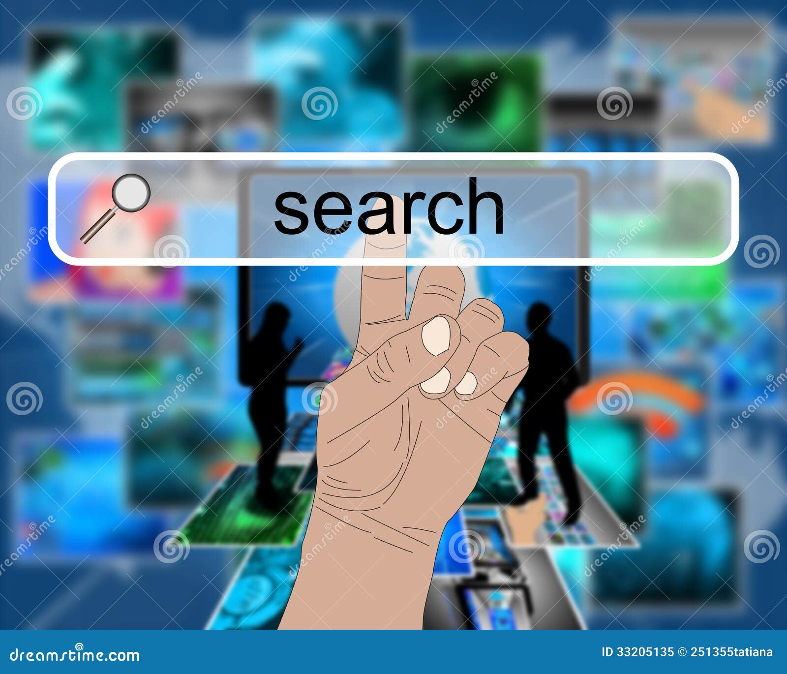 Internet search stock illustration. Illustration of keyboard - 33205135