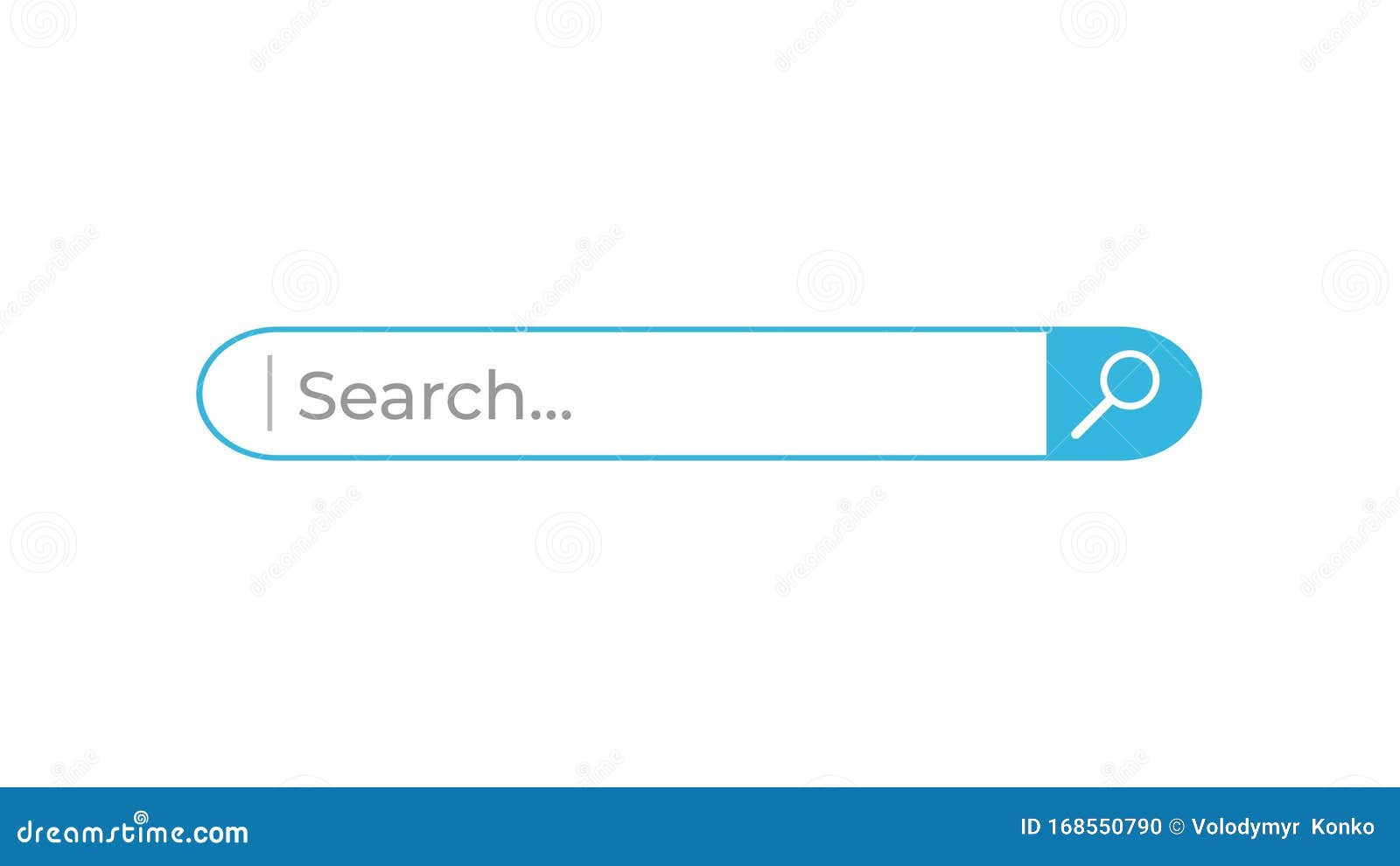 Internet Search Engine Line Entry Field on White Background Loop ...