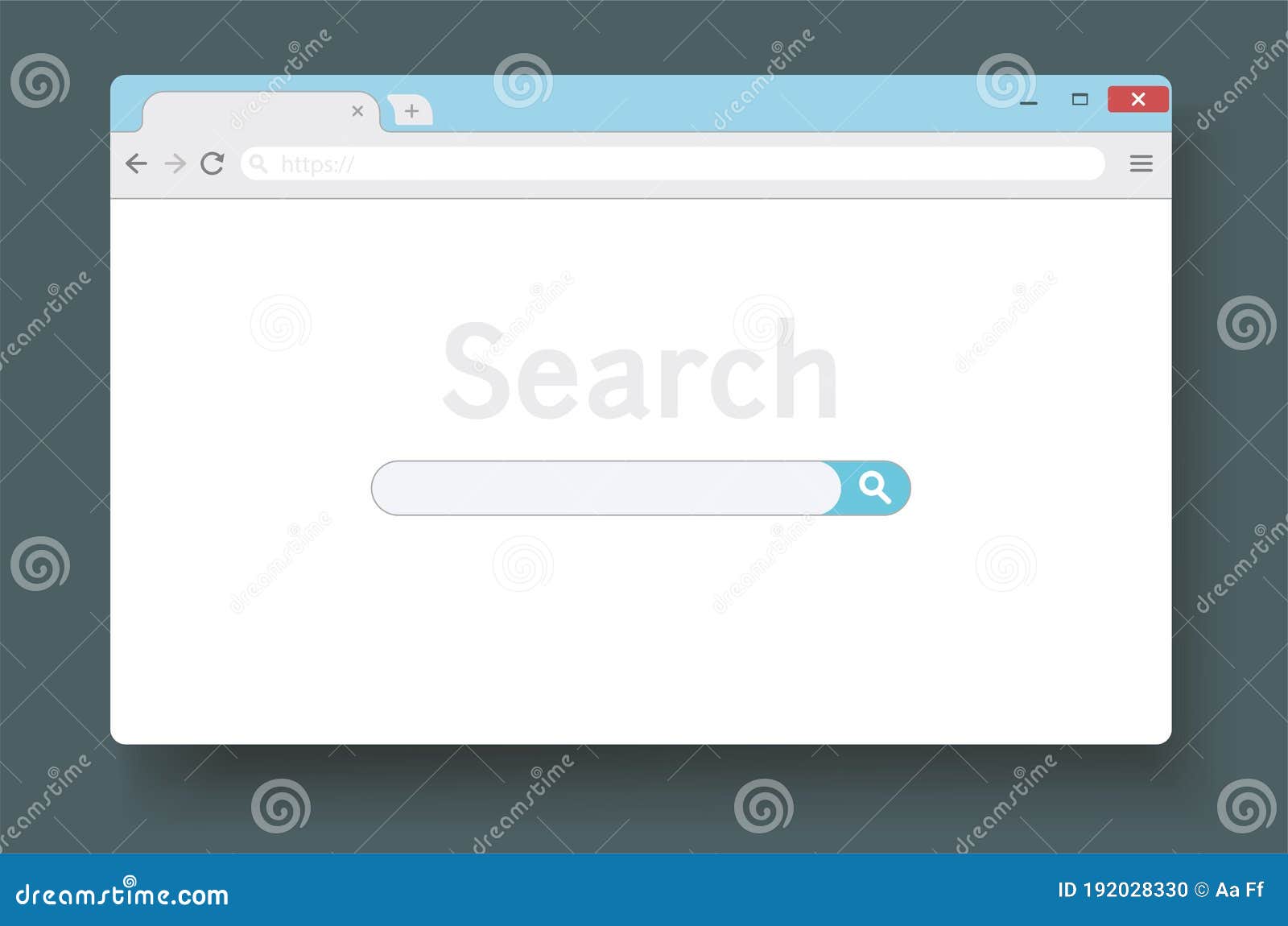 Internet Search Window. Browser Tab Flat Vector Illustration. Stock ...