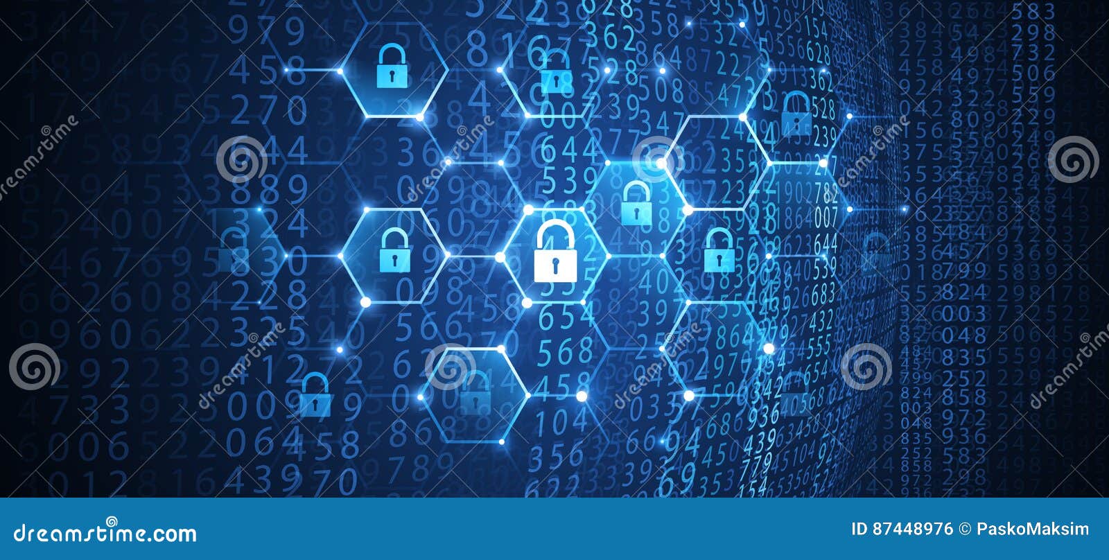 Internet Security Background. Vector Stock Vector - Illustration of ...