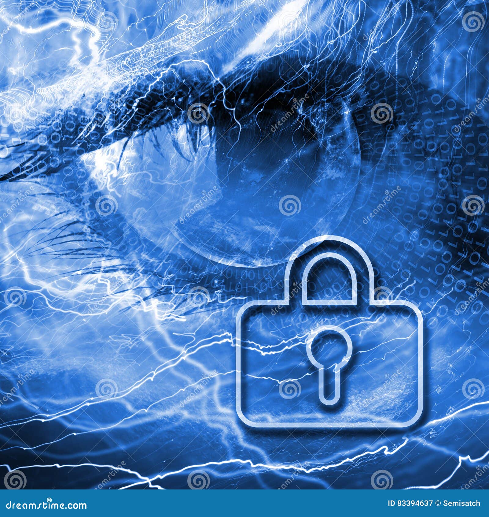 Internet Security Business Background Concept in Blue Color Stock Image ...