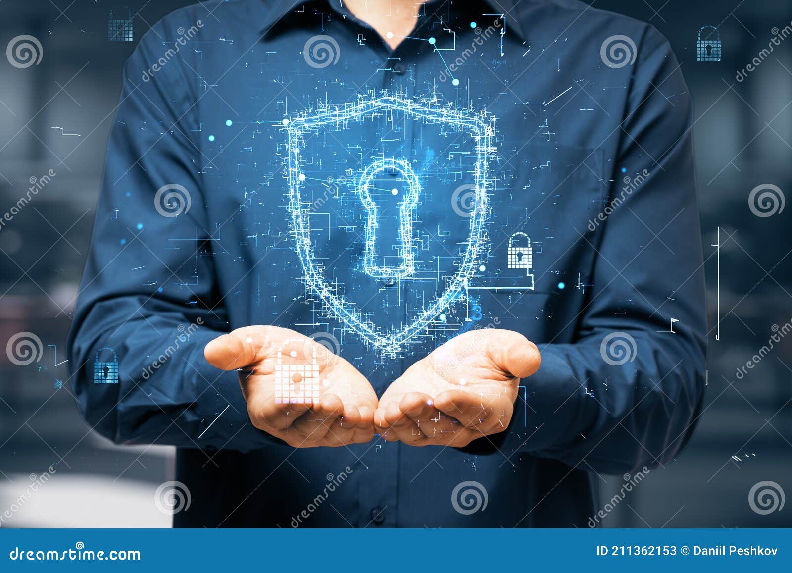 Internet Security Concept with Digital Keyhole Sign between Businessman ... Internet Security Concept with Digital Keyhole Sign between Businessman ...