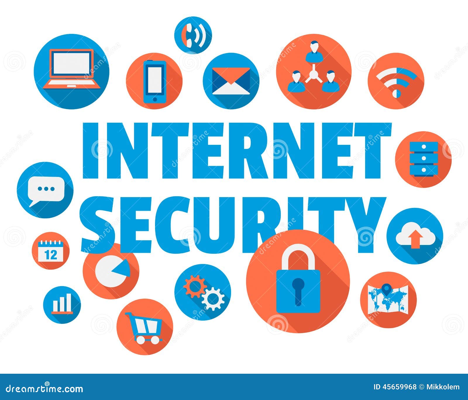 Internet Security stock illustration. Illustration of interface - 45659968