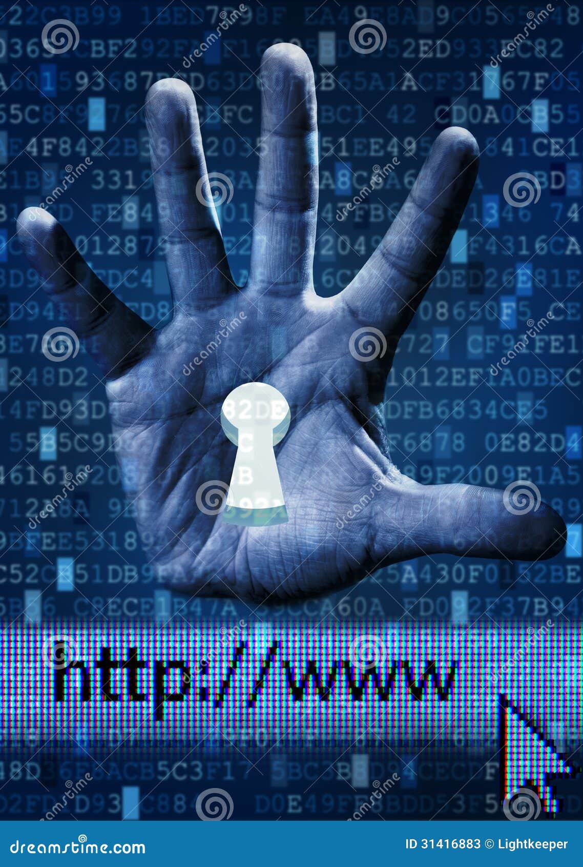 Internet security concept stock illustration. Illustration of human ...