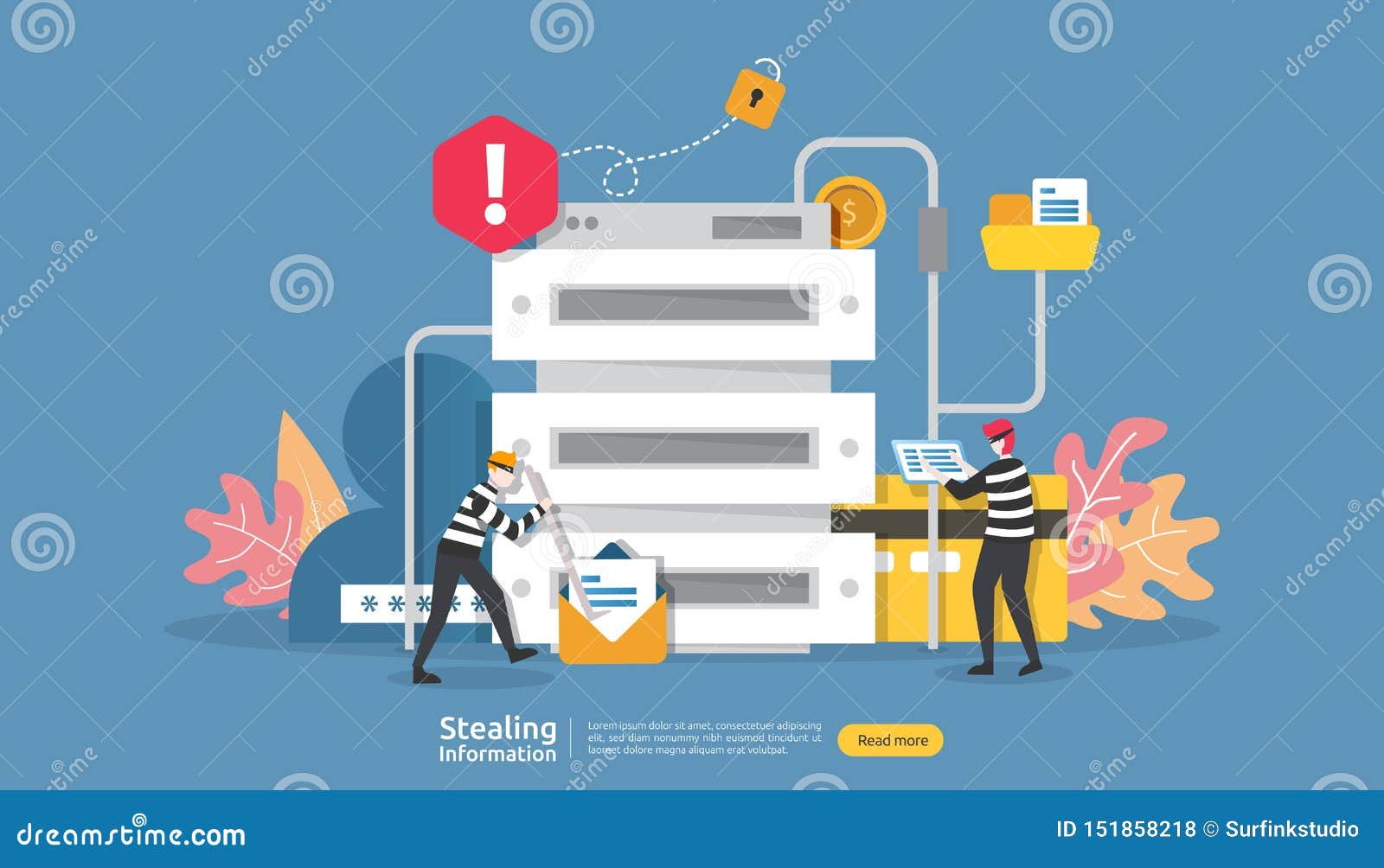 Phishing Attack Vector Illustration, Cartoon Flat Hacker Cyber Criminal ...